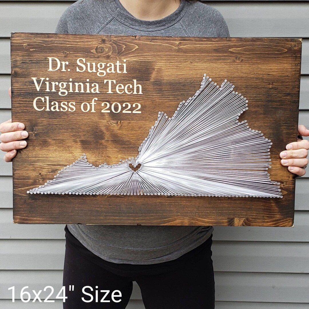 Virginia String Art, Virginia Decor, State String Art, Virginia Nail ...