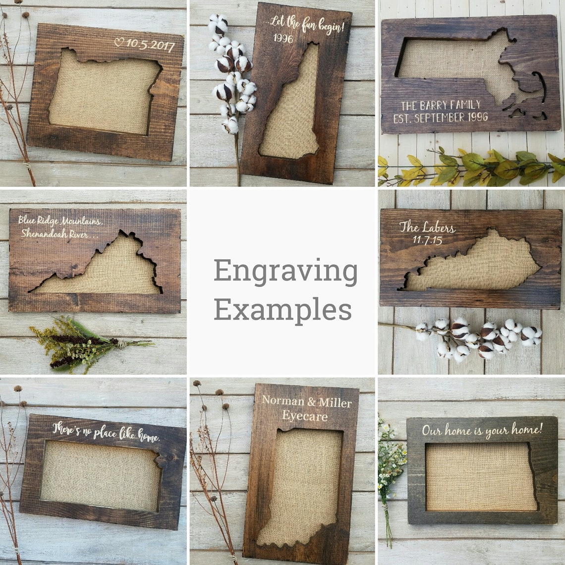 Iowa Sign Burlap Print Iowa Rustic Decor Iowa State Print | Etsy