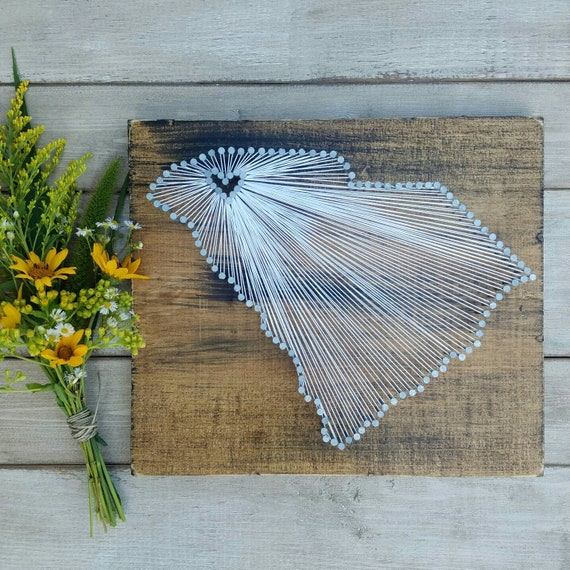 South Carolina String Art South Carolina Decor State String - Etsy