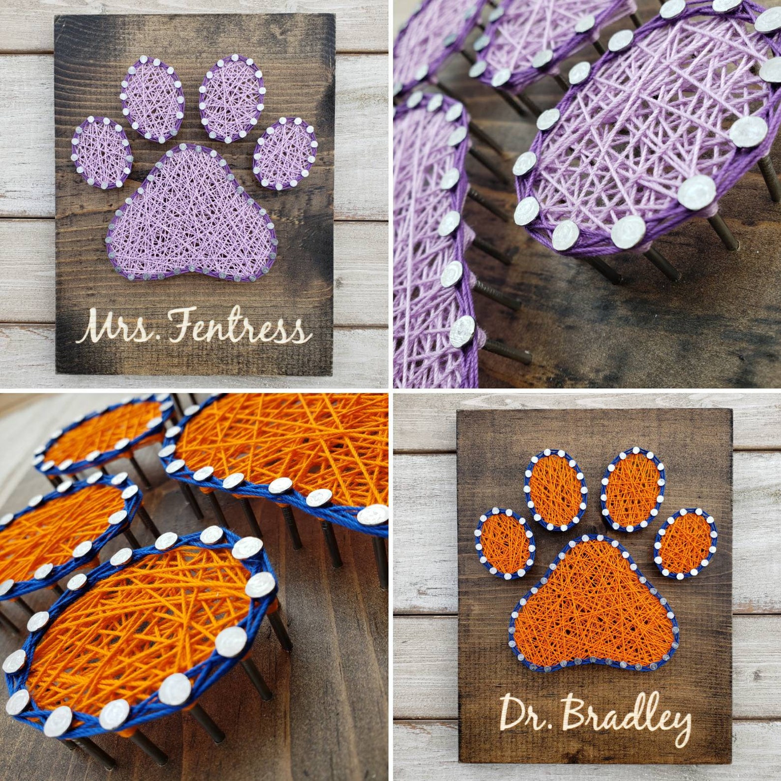 Teacher Gift Teacher Sign Paw Print String Art Mascot - Etsy