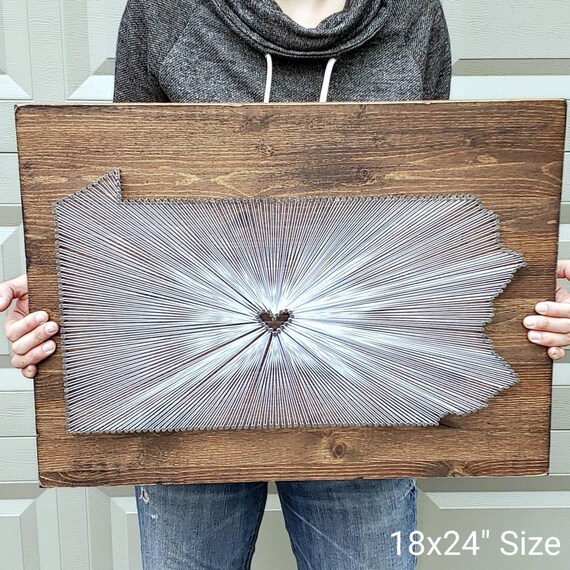 Pennsylvania String Art Penn State State String Art Going - Etsy