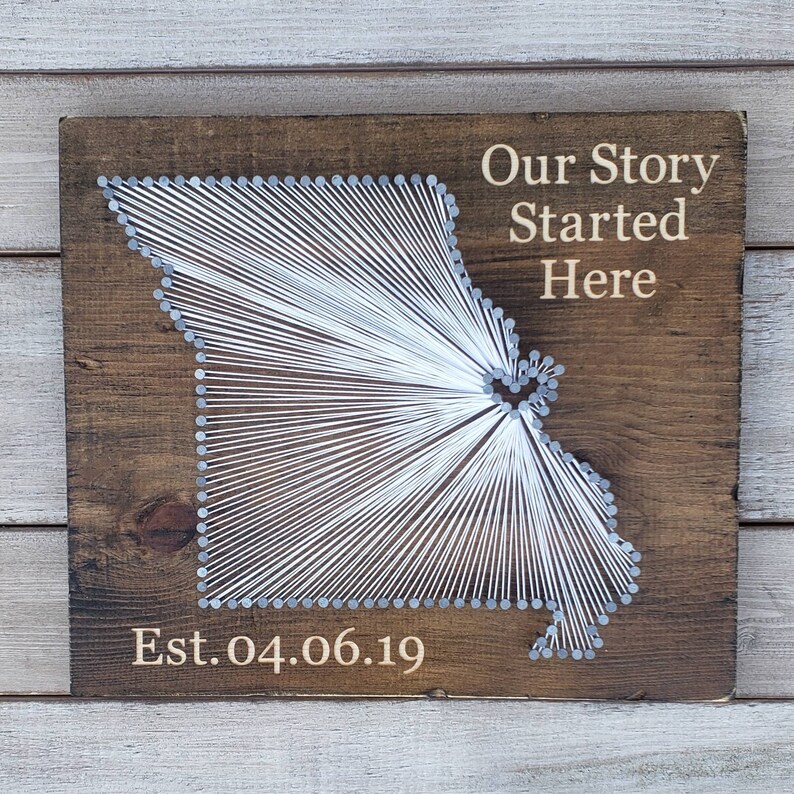 Missouri String Art Missouri Rustic Decor State String Art - Etsy