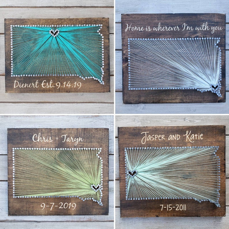 South Dakota String Art South Dakota Decor State String Art | Etsy