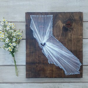 DIY California String Art Kit, State String Art Kit, California Nail ...