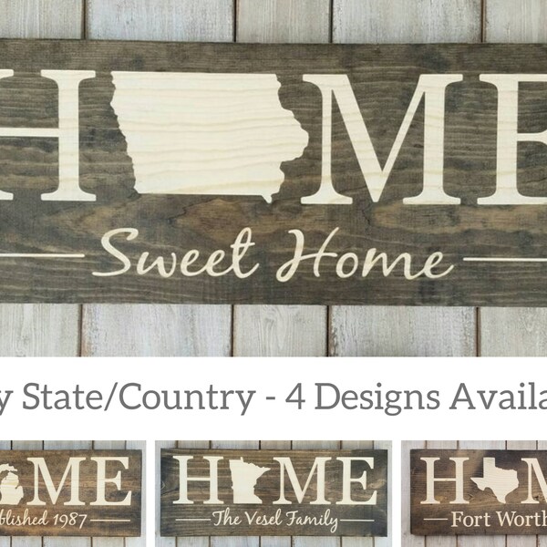 Iowa Home Sign - Etsy