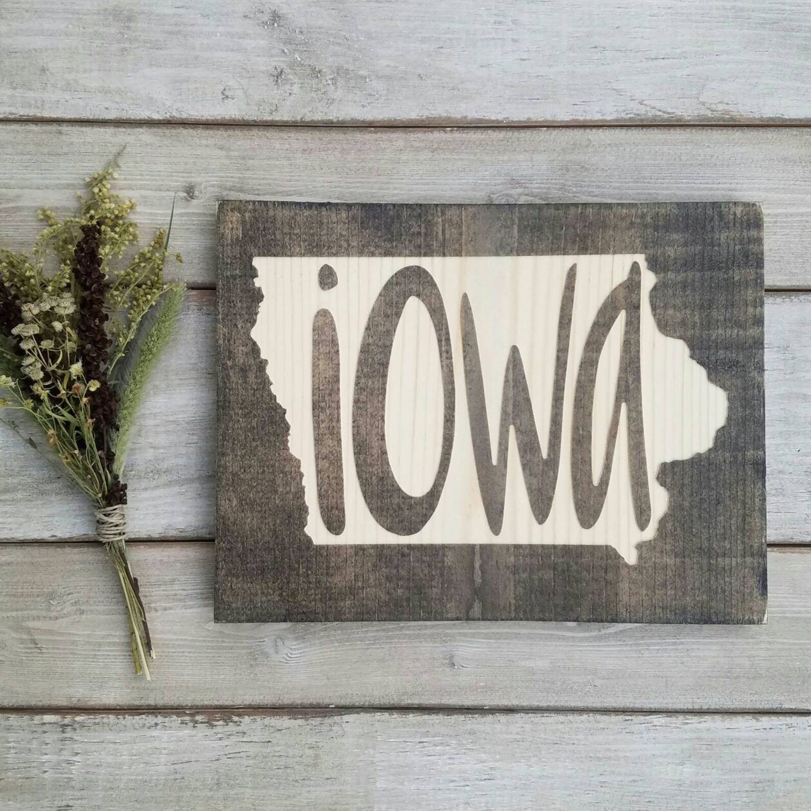 Iowa Sign Iowa Decor Iowa State Print Iowa State Map Iowa | Etsy