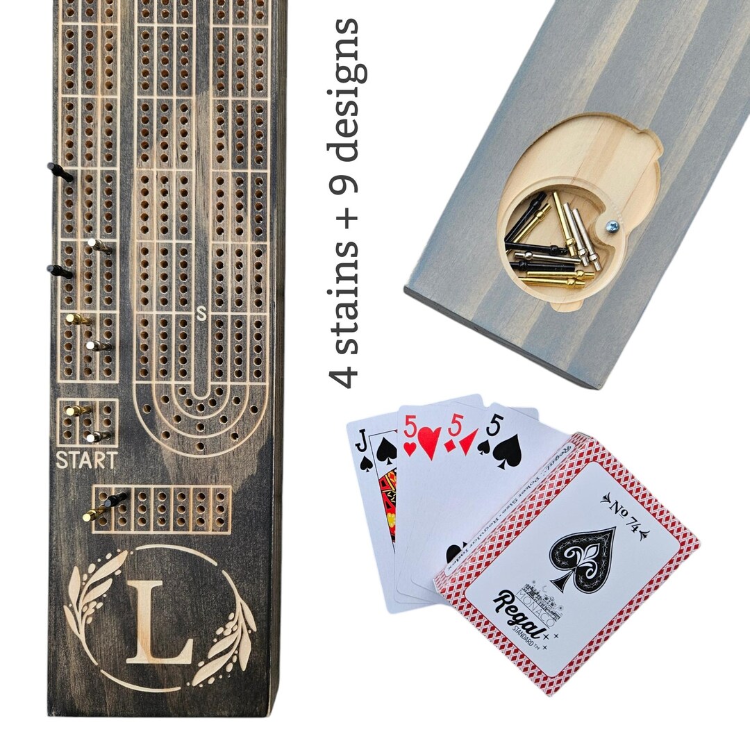 Cribbage, Personalized Cribbage Board, Custom Cribbage Board, Engraved ...