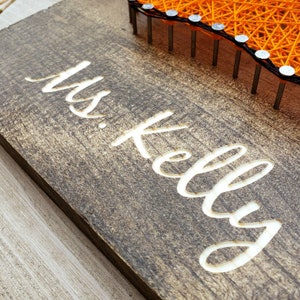 Teacher Gift, Teacher Sign, Paw Print String Art, Mascot Teacher Gift ...