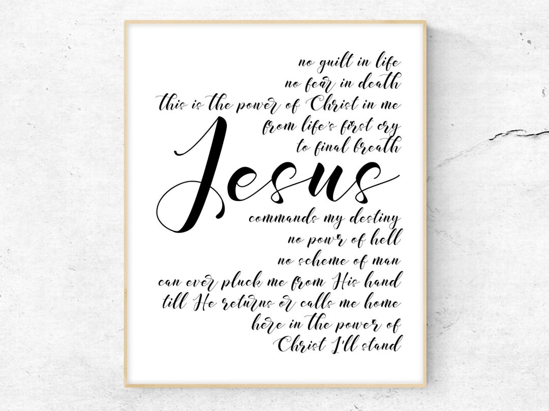 In Christ Alone, Christian Wall Art, in Christ Alone Printable ...