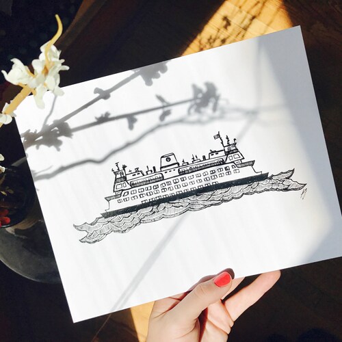 Ferry Sticker Washington State Ferries Ferry Boat Seattle San - Etsy