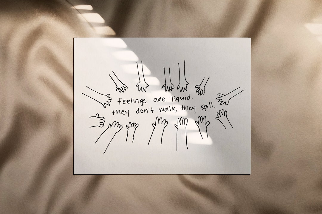 Feelings Are Liquid: Whimsical Poetry and Illustration Art Print ...