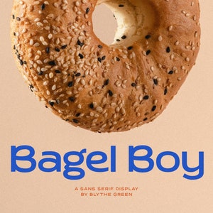 Bagel Boy Funky Sans Serif Typeface With Personality Fun Font Branding ...