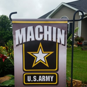 Army Garden Flag, Personalized Army Flag, Vinyl Outside Flag, Army Sign ...