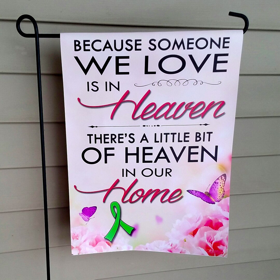 Memorial Flag, Cancer Flag, Cancer Awareness, Personalized Flag, Garden ...