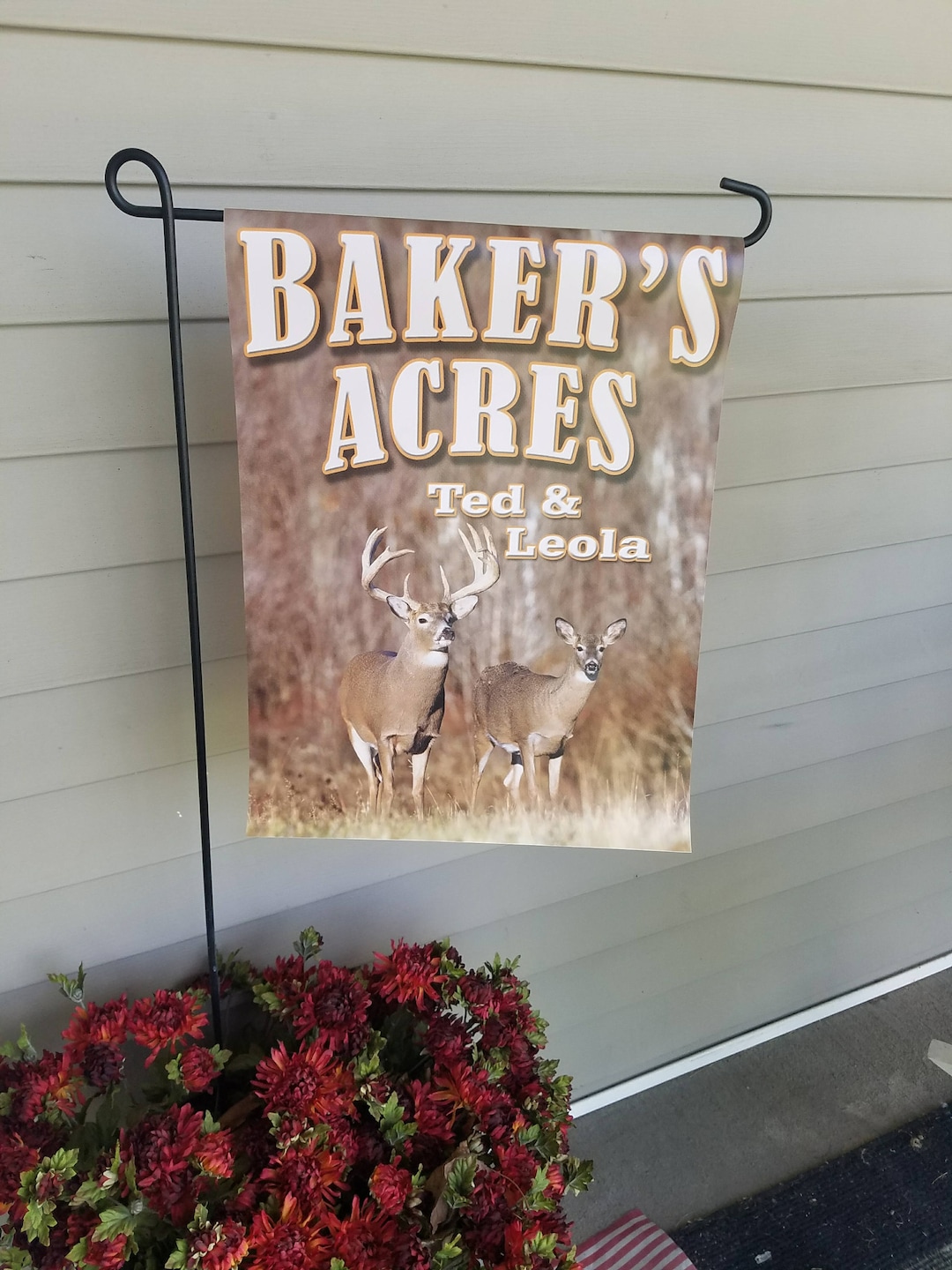 Hunters Flag, Deer, Personalized Flag, Hunting Sign, Deer Flag ...