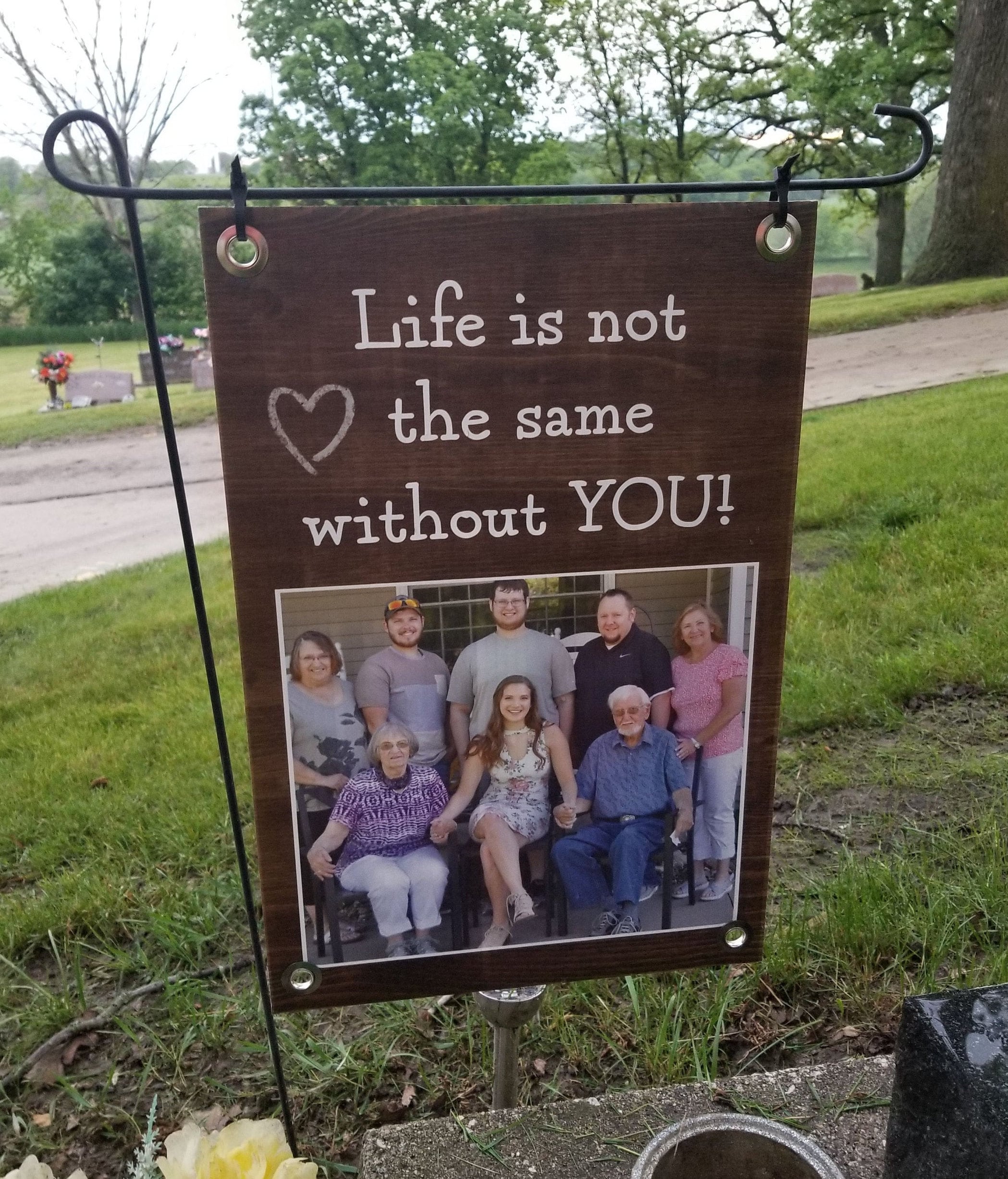 Cemetery Sign, Memory Flag, Photo Memorial Flag, Cemetery Flag, RIP ...