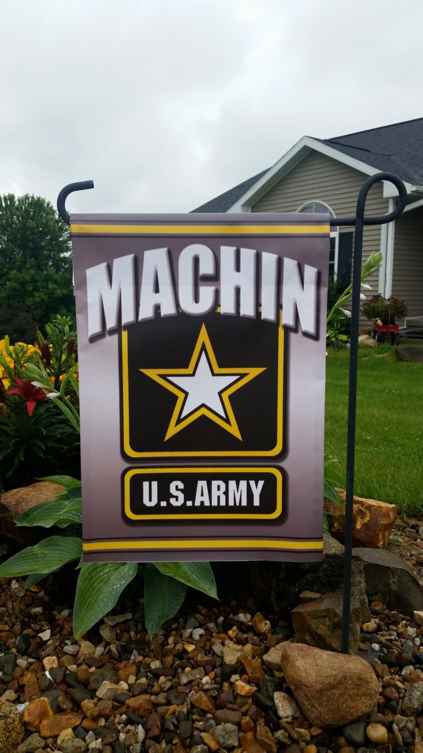 Army Garden Flag Personalized Army Flag Vinyl Outside Flag - Etsy