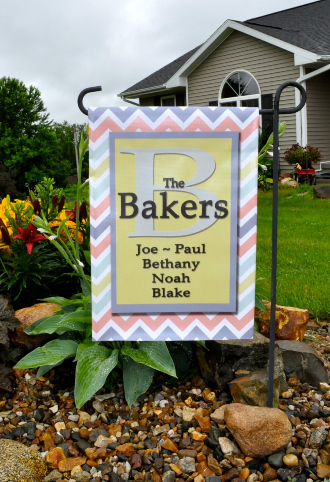 Garden Flag Personalized Flag Family Names Family Flag - Etsy