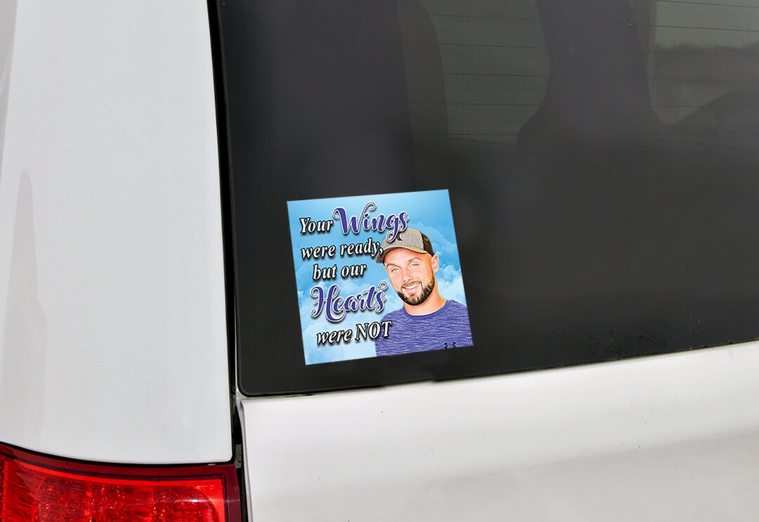 Memorial Decal, RIP Sticker, Car Sticher, Memory Flag, Photo Memorial ...