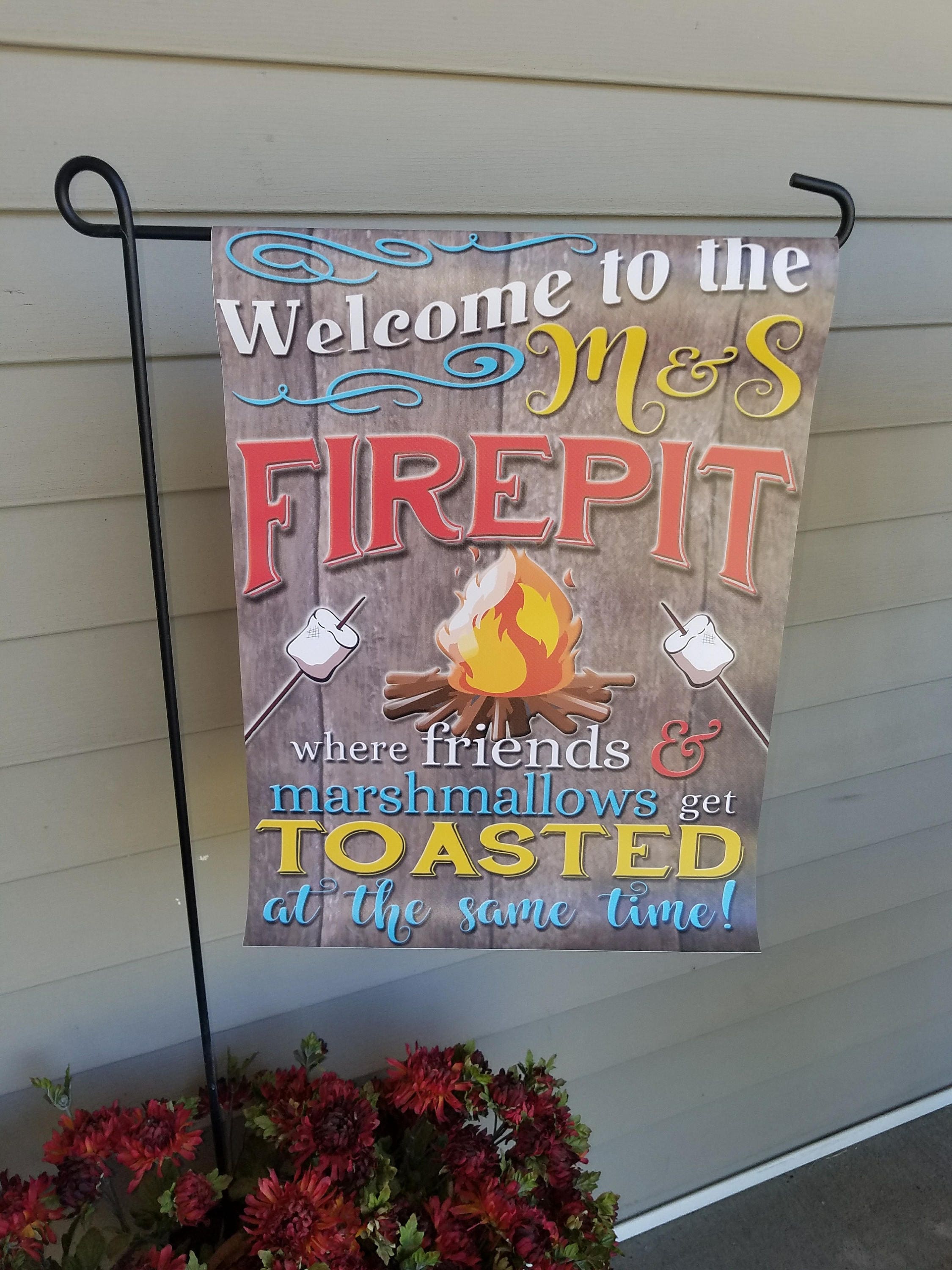 Firepit Flag, Fire Pit, Flag , Personalized Flags, Fire Pit, Camping ...