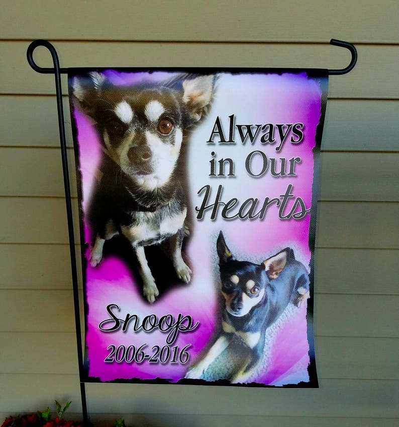 Pet Memorial Flag Garden Flag Personalized Flag Garden | Etsy