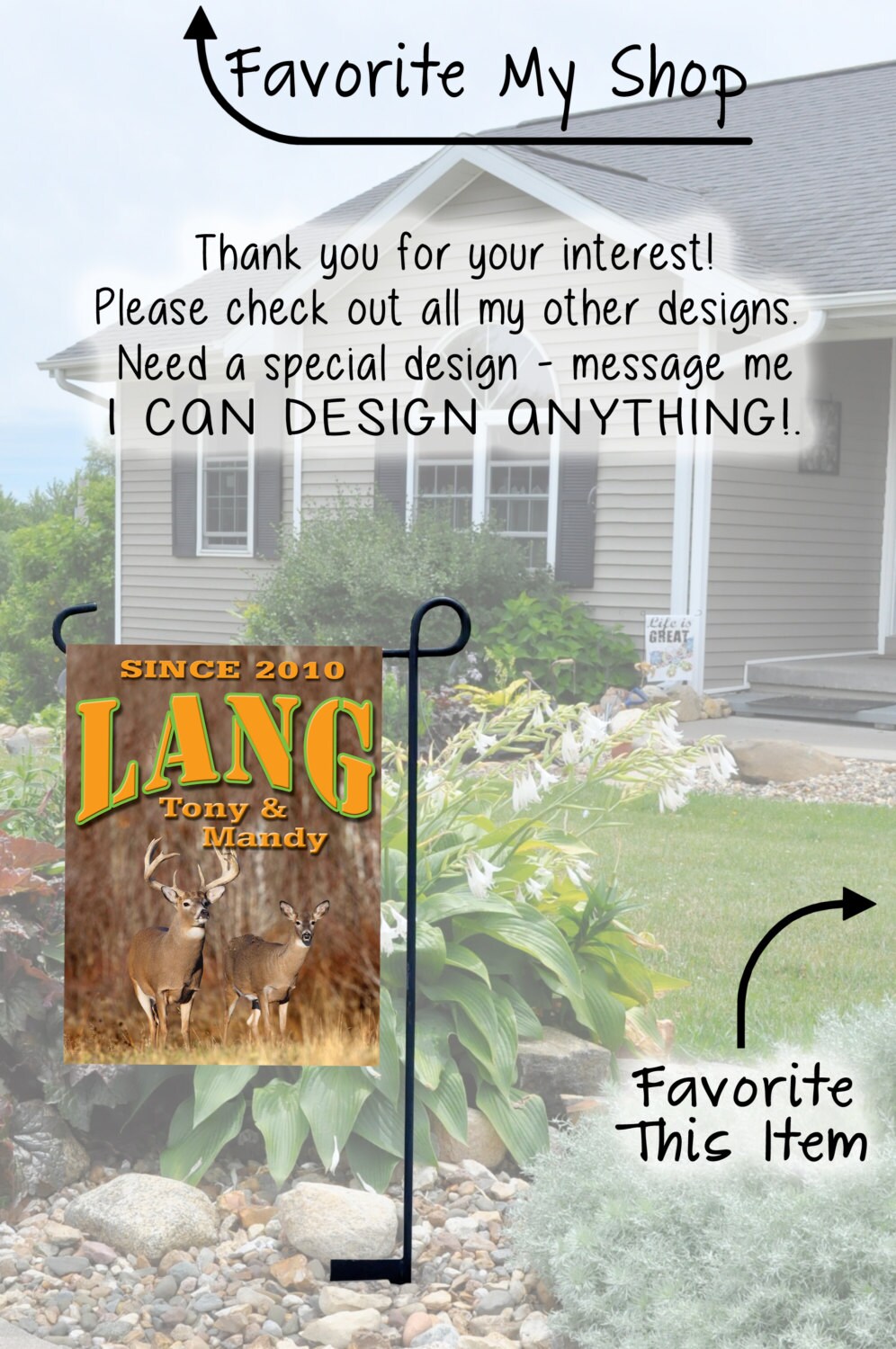 Hunters Flag Deer Personalized Flag Hunting Sign Deer - Etsy