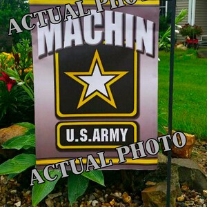 Army Garden Flag, Personalized Army Flag, Vinyl Outside Flag, Army Sign ...