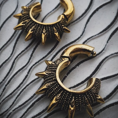 Brass Sun Spikes Biomeca Ears Weight-8mm-2ga-new - Etsy