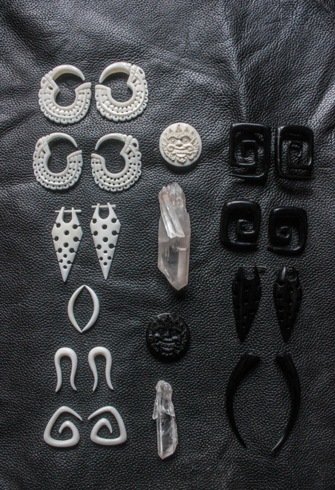 Tribal Spacer Ears Ear Plugs Handmade bones Horn - Etsy