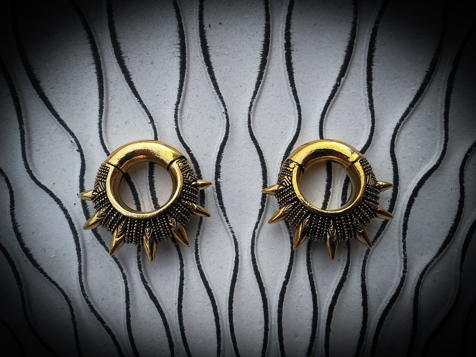 Brass Sun Spikes Biomeca Ears Weight-8mm-2ga-new - Etsy