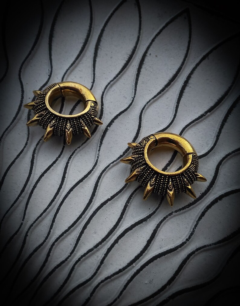 Brass Sun Spikes Biomeca Ears Weight-8mm-2ga-new Collection-body ...