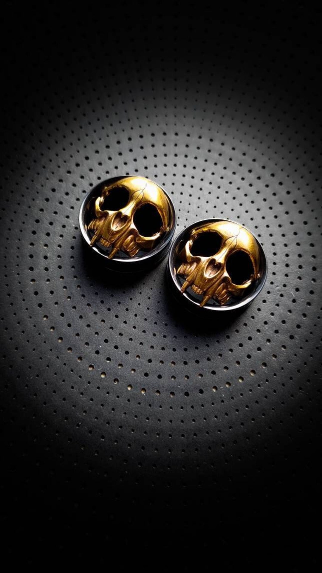 316L Steel Voodoo Cat Skullz Ears Plugs-new Co-unisex Jewels-stretched ...