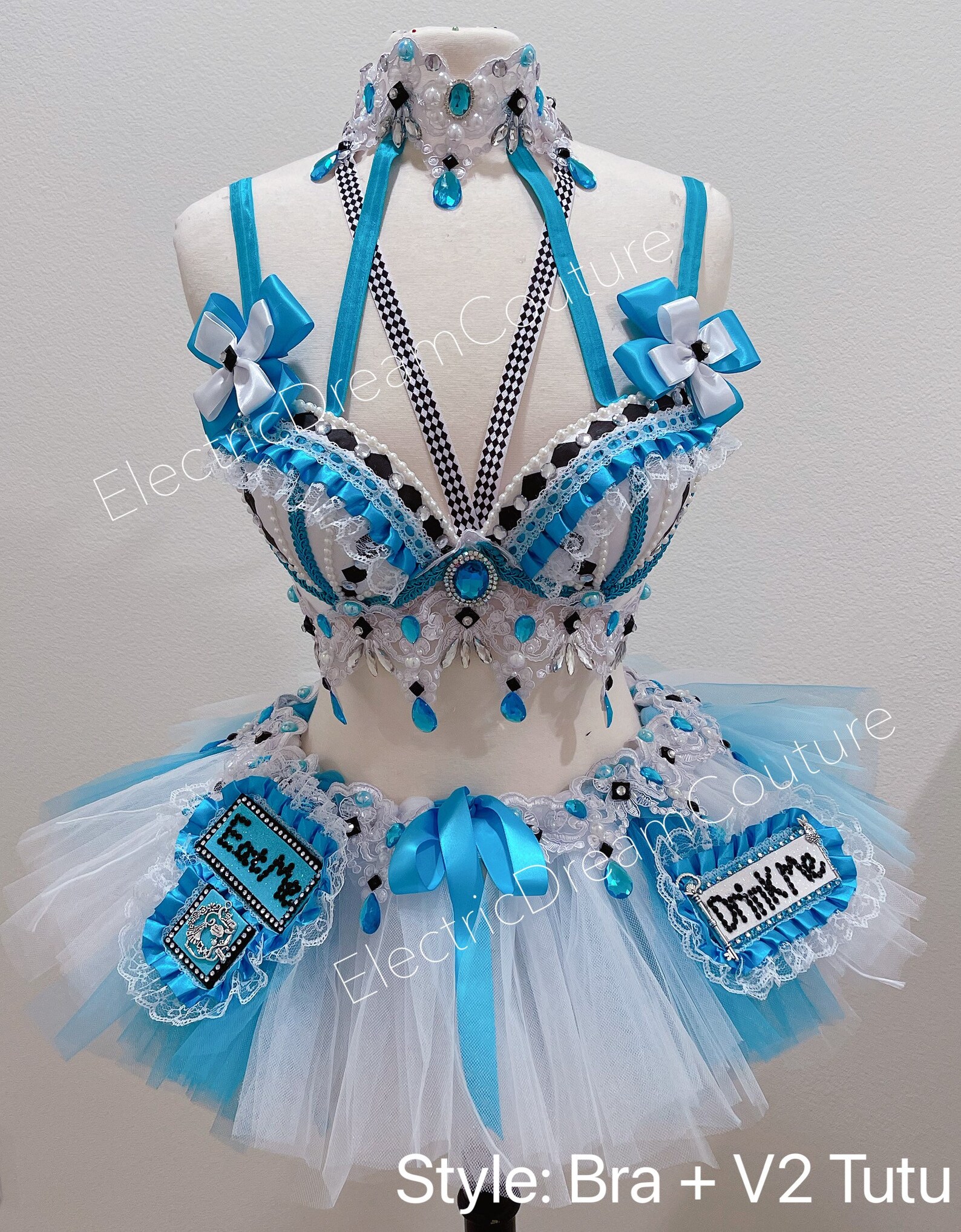 Alice Party Outfit V2alice In Wonderland Rave Outfit Rave Etsy