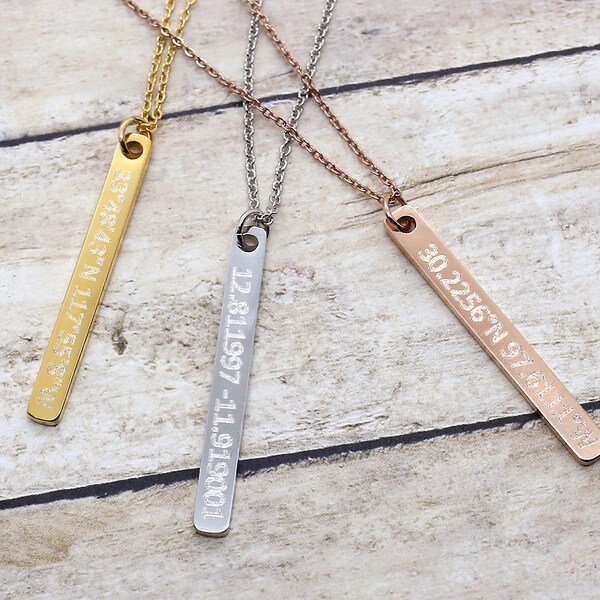 Coordinate Necklace - Etsy