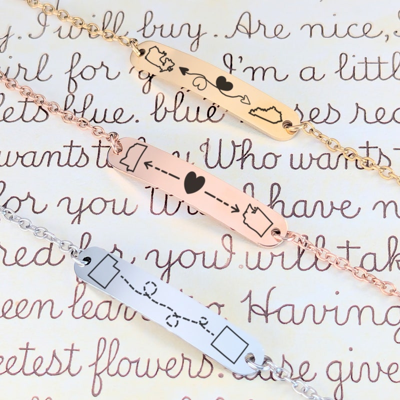 Long Distance Relationship Bracelet - Etsy
