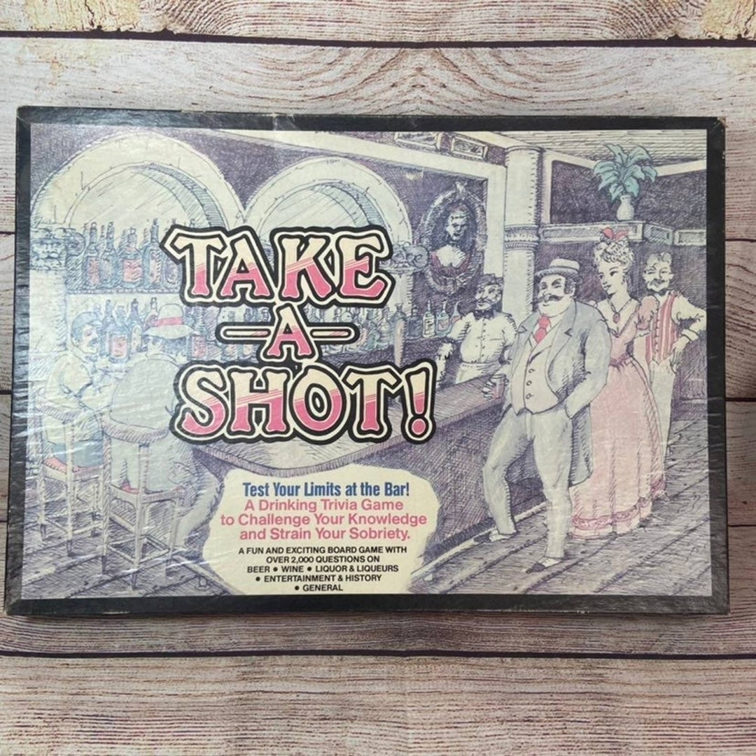 RARE - Vintage Take a Shot Board Game 1985 - Etsy
