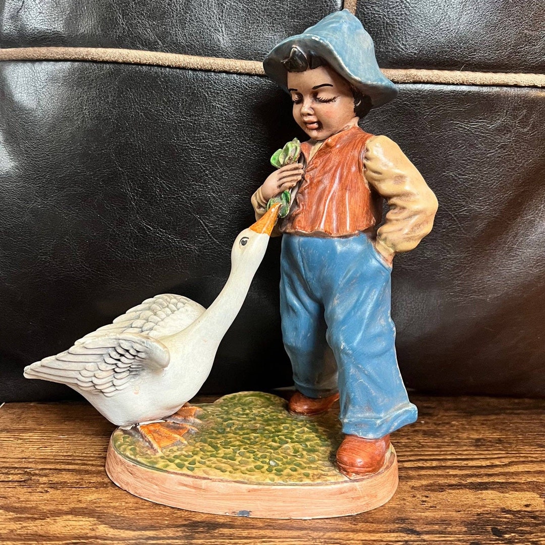 Holland Mold Boy and Goose - Etsy