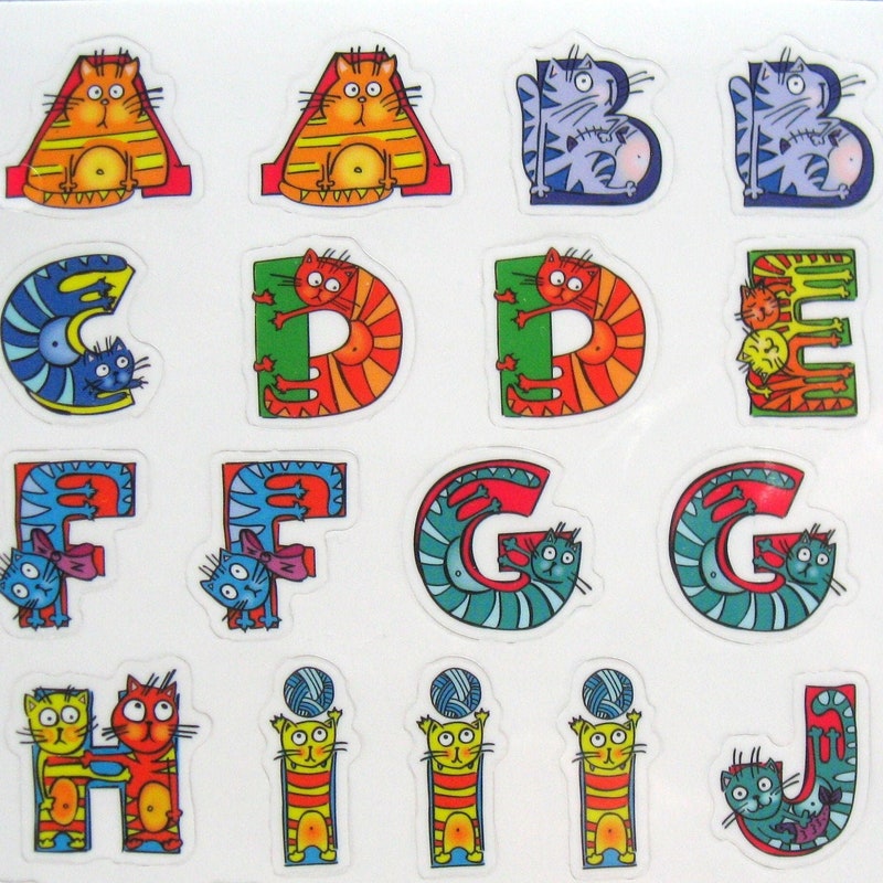 Abc Alphabet Stickers - Etsy