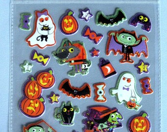 Puffy Halloween Stickers - Etsy