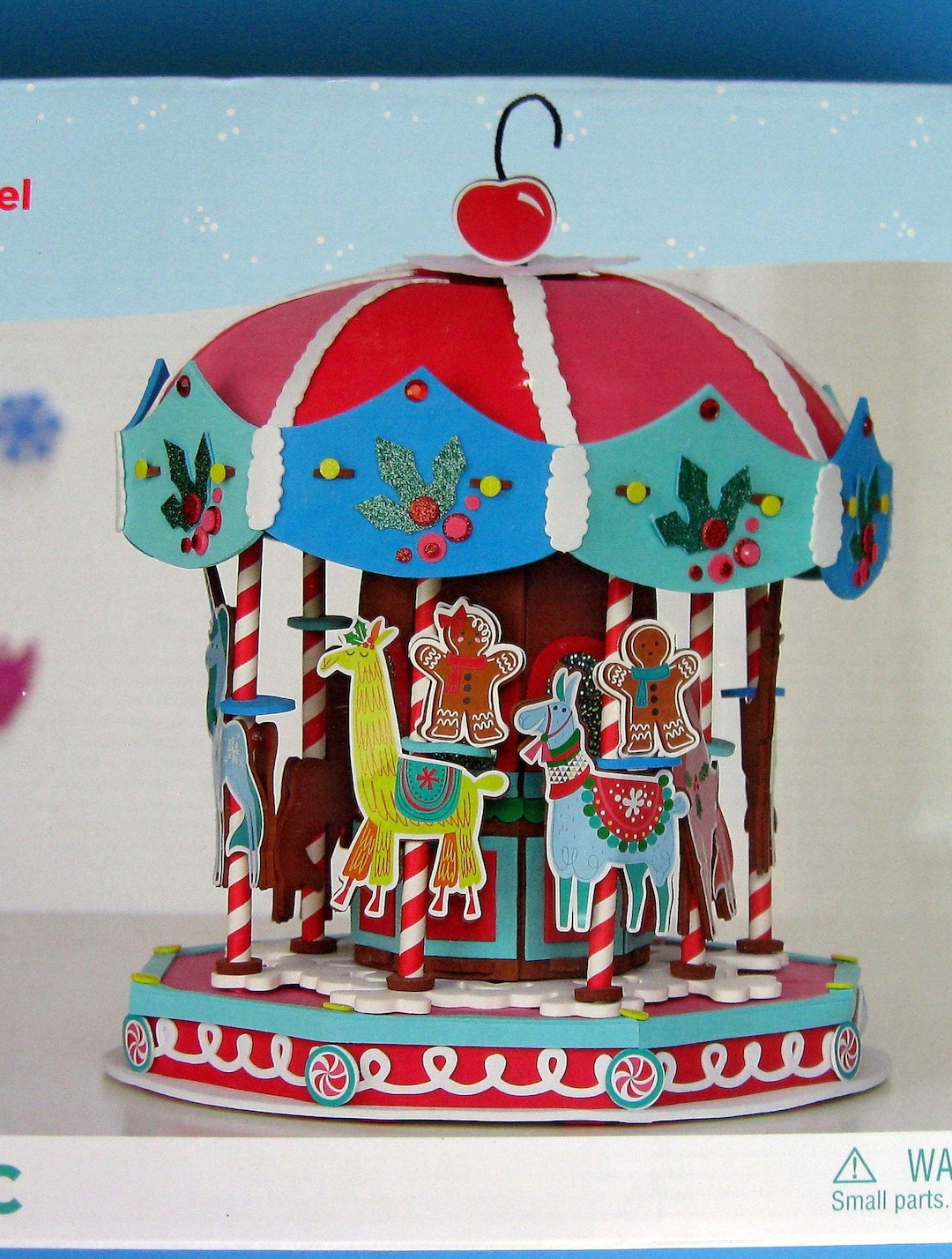 LLAMAS Christmas Carousel 3D Foam Craft Kit/ Winter Carousel Craft Kit ...