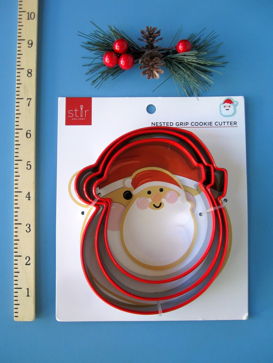 Christmas SANTA Cookie Cutter Set of 3 nested Sizes/ Santa Cookie ...