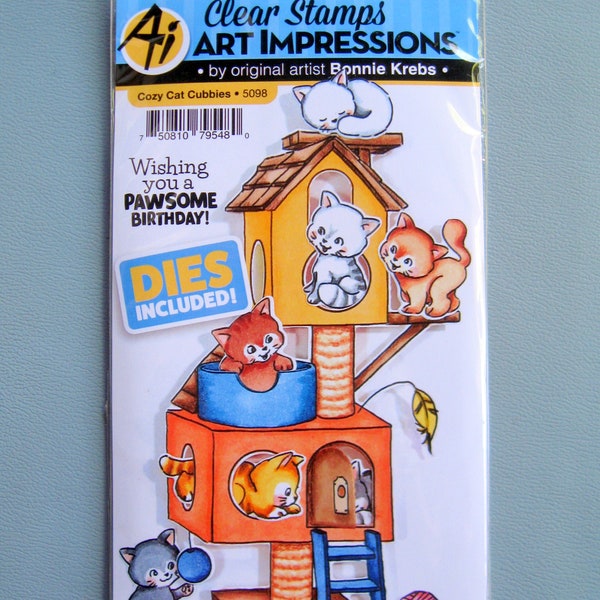 Cat Stamps and Dies - Etsy