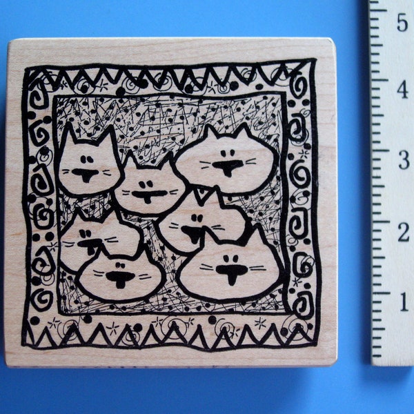 Cat Rubber Stamp - Etsy