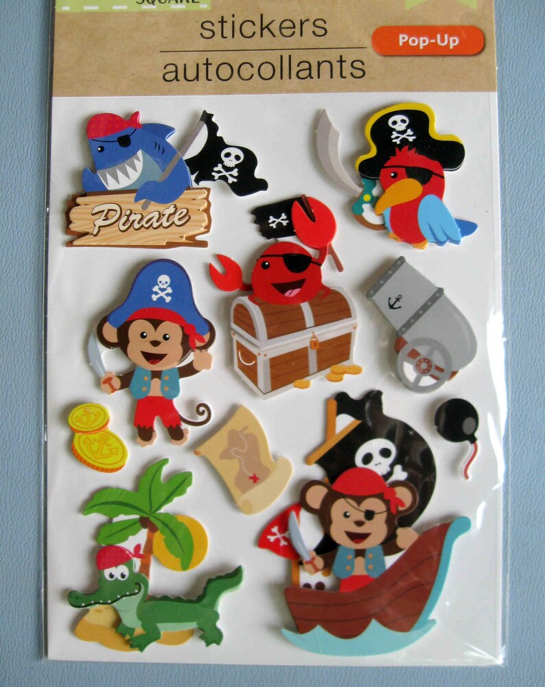 PIRATE STICKERS/ Kids' Craft Stickers/ Pirate Adventure - Etsy