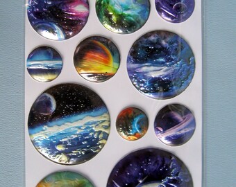 Labels, Stickers & Tags Unique & Rare 3D Textured Planet Stickers 11 ...