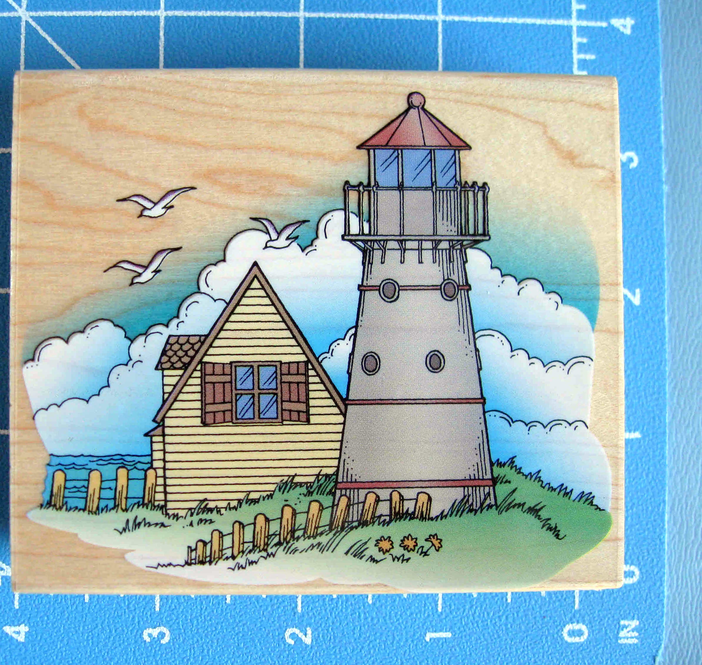 LIGHTHOUSE Wood Mounted Rubber Stamp/ Vintage Hero Arts - Etsy UK