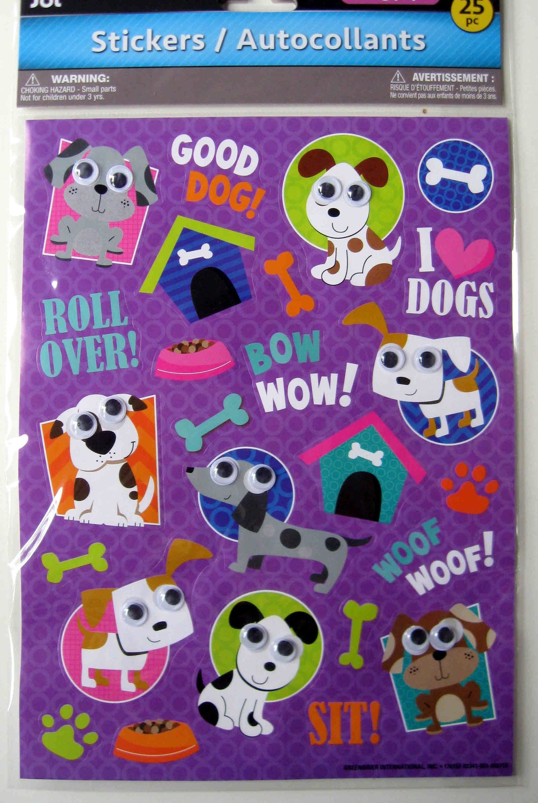 Googly Eye DOG & PUPPY STICKERS/ Kids' Craft Stickers/ Cute Dog ...