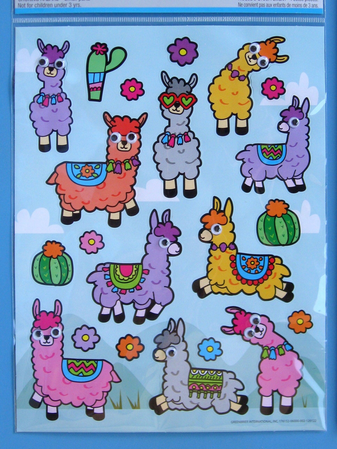 Googly Eye LAMA STICKERS/ Cute Llama Stickers Set of 21/ Llamas ...