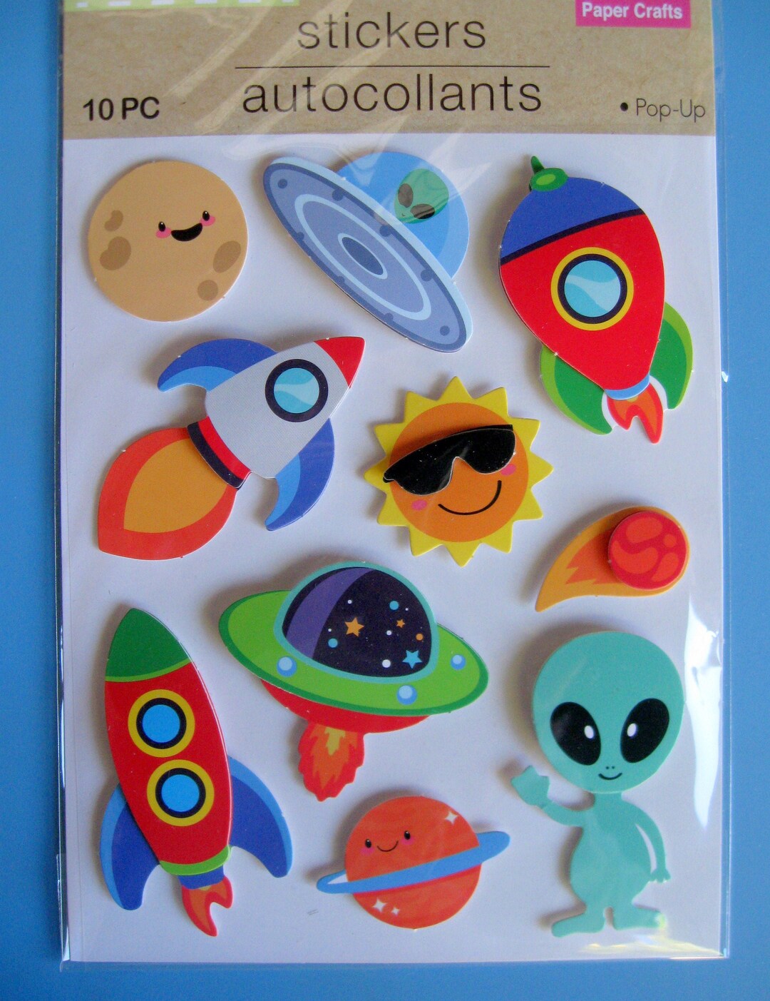 UFO'S & SPACESHIPS Pop-up Stickers/ UFO Stickers/ Spaceship Stickers ...