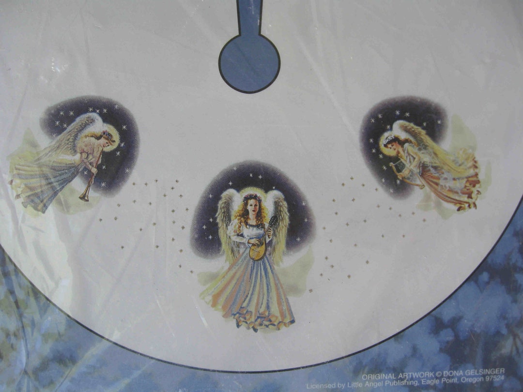 ANGELS HEAVENLY MUSIC Christmas Tree Skirt Kit/ Heavenly Angels ...